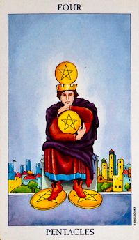 Four of Pentacles Tarot Card. The True Interpretation.